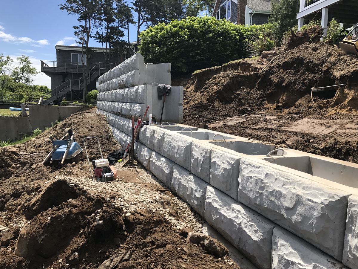 Stone Strong Retaining Wall Construction in Marshfield, MA